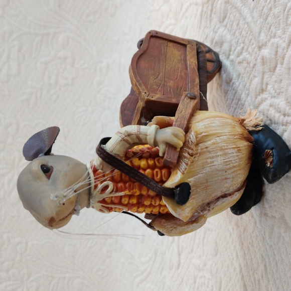 Accents | Field Mouse In Corn Cob Attire Pulling Wooden Cart To Field ...